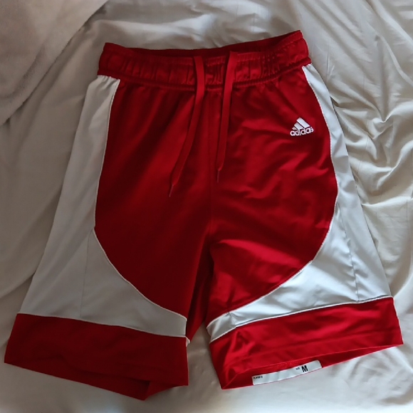 adidas | Shorts | Adidas Mens Red And White Athletic Shorts | Poshmark